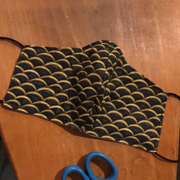 Hand Crafted | Accessories | Dragon Scale Face Mask Mermaid Fish Gold ...